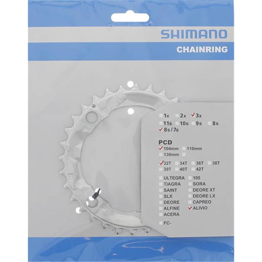 SHIMANO Kettenblatt ALIVIO FC-M410, FC-M415 32 Zähne | Bikespecht